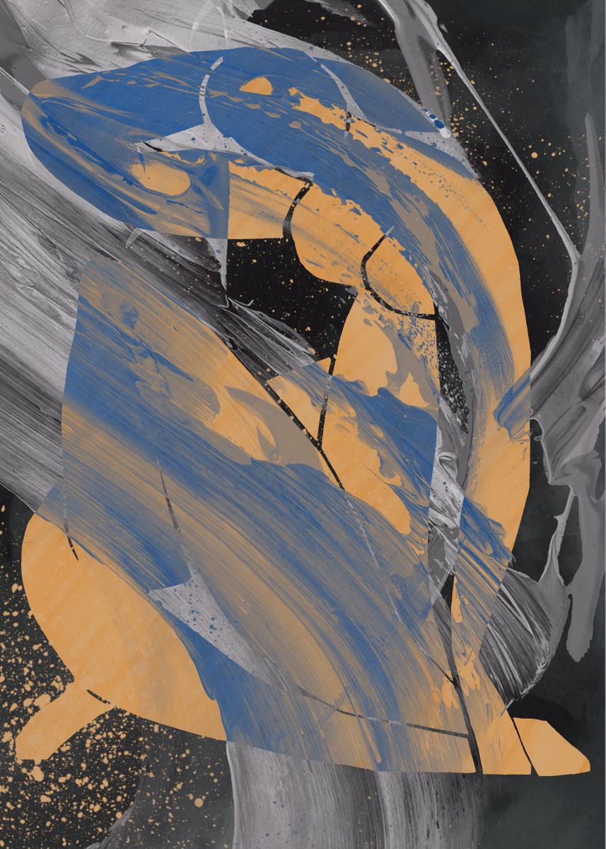 'Blue Nudes' Poster, picture, metal print, paint by Dmitry Belov | Displate