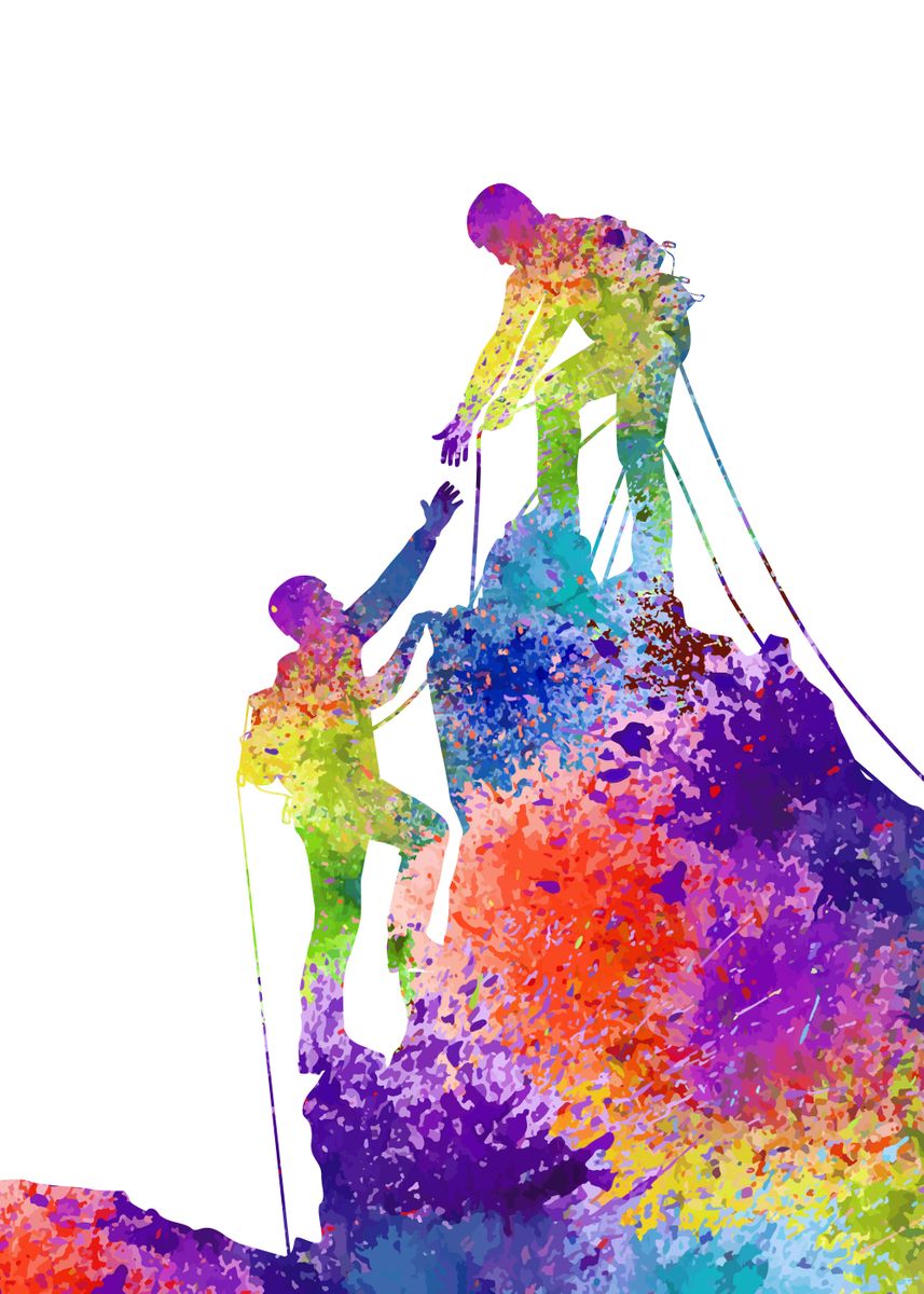 'rock climbing' Poster by Raheem Atkinson | Displate