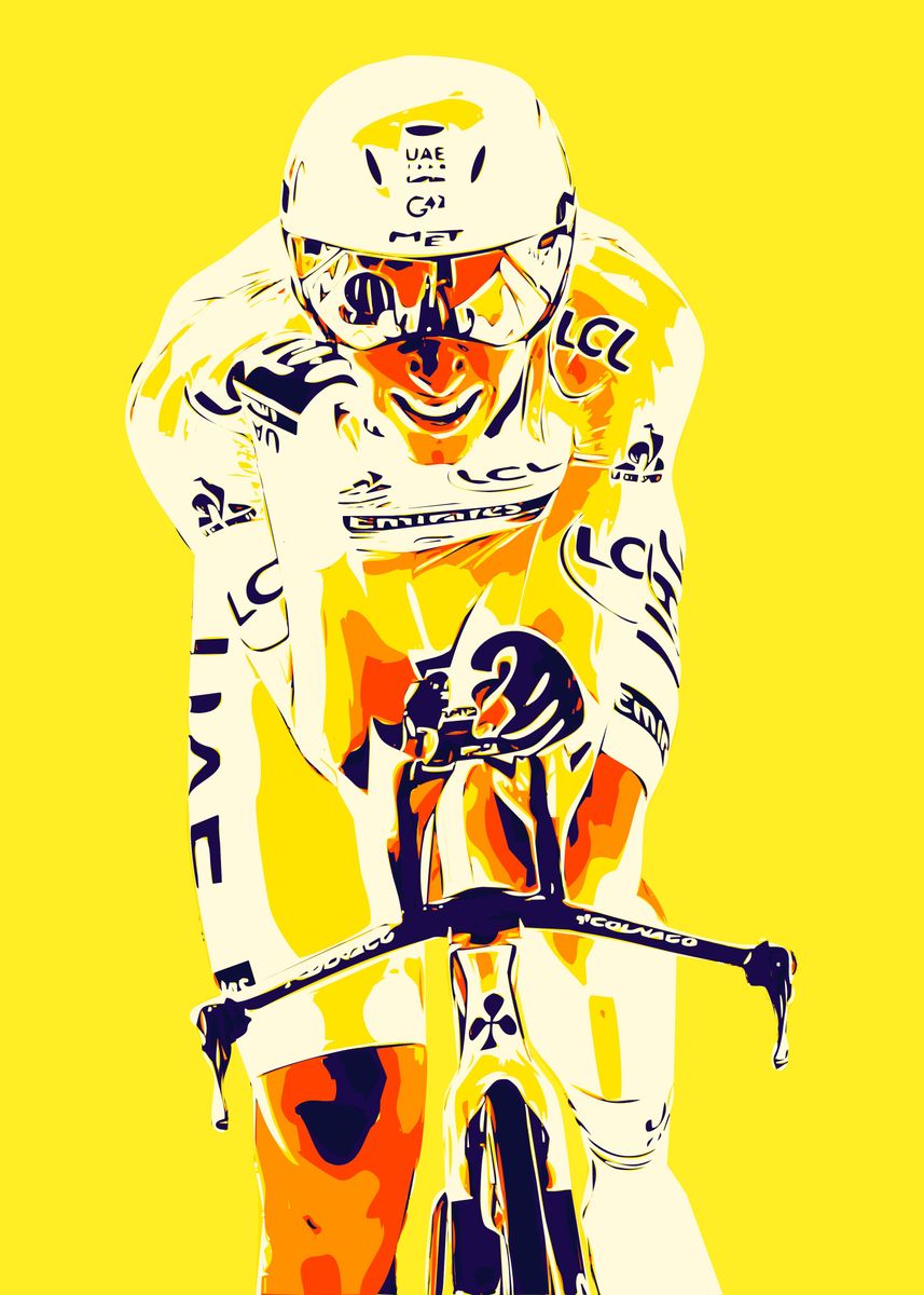 'Road Bike Rider' Poster, picture, metal print, paint by Bulls World ...