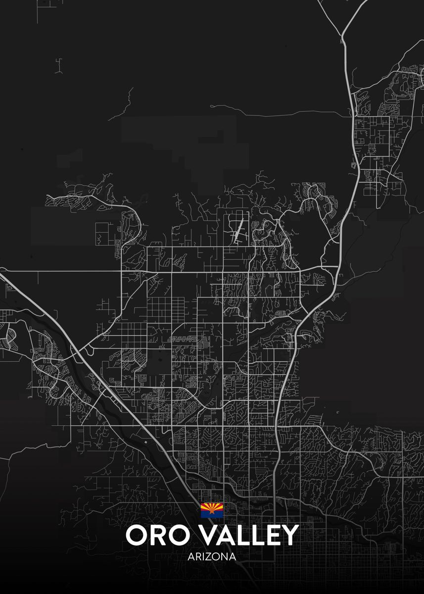 'Oro Valley AZ' Poster, picture, metal print, paint by IMR Designs ...