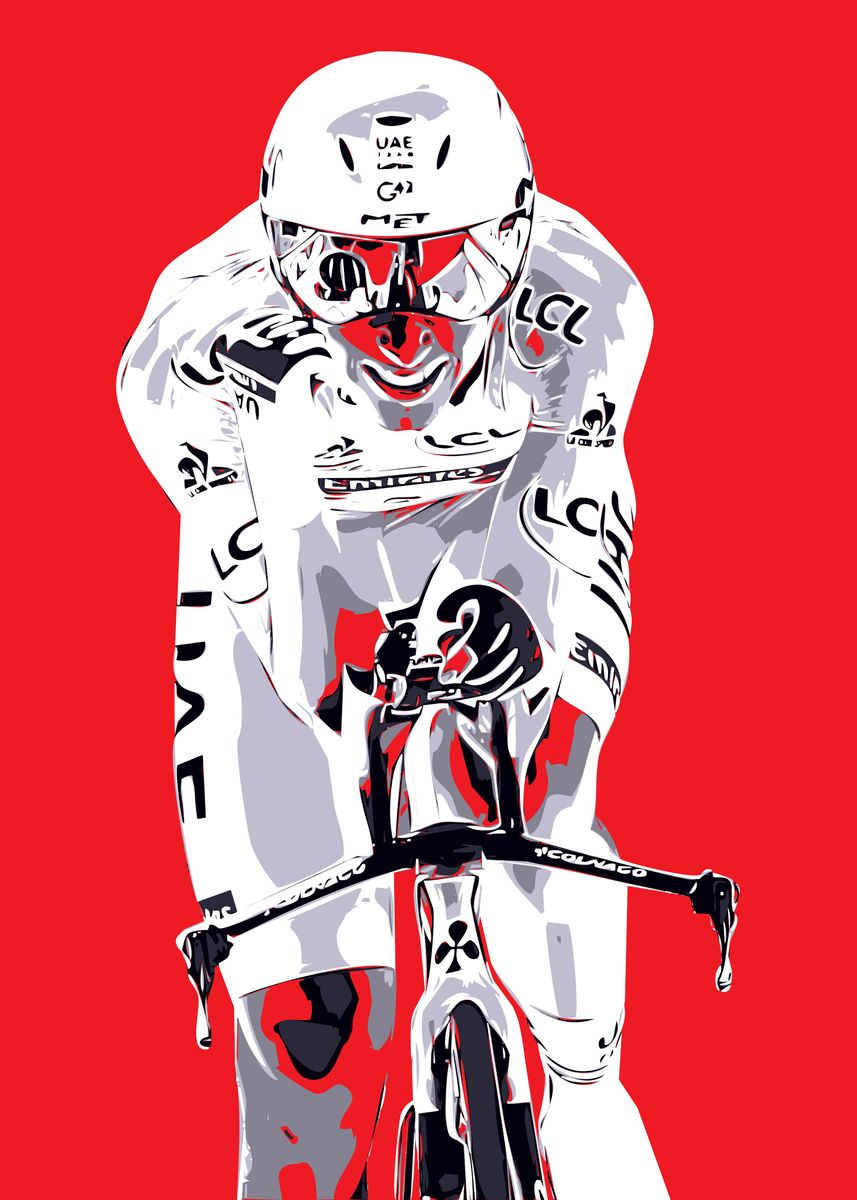 'Bicycle Rider' Poster by Bulls World | Displate