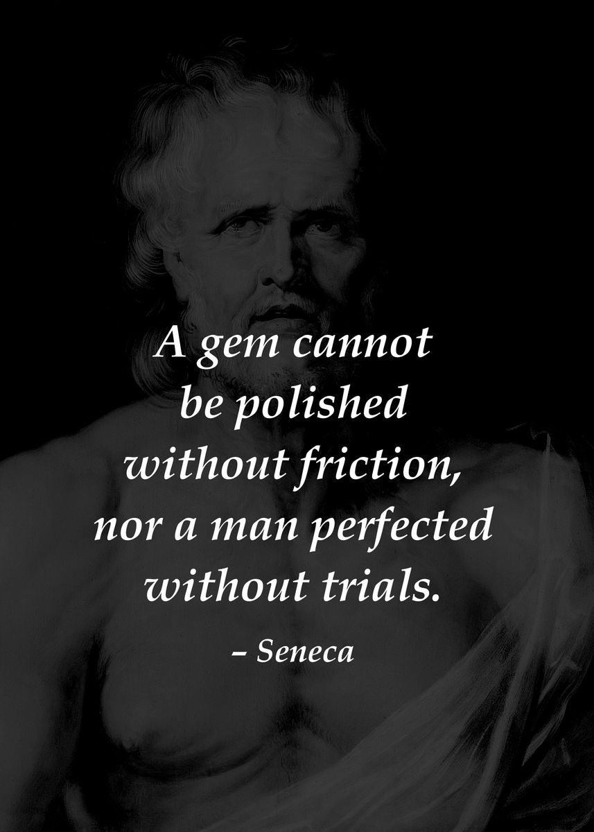 'Perfection Stoic Quote' Poster, picture, metal print, paint by CHAN ...