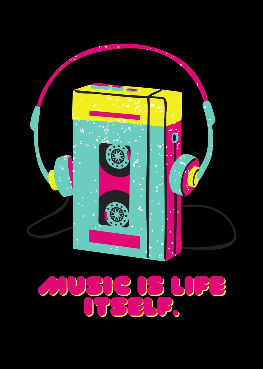 'Music is life itself' Poster, picture, metal print, paint by Arijit ...