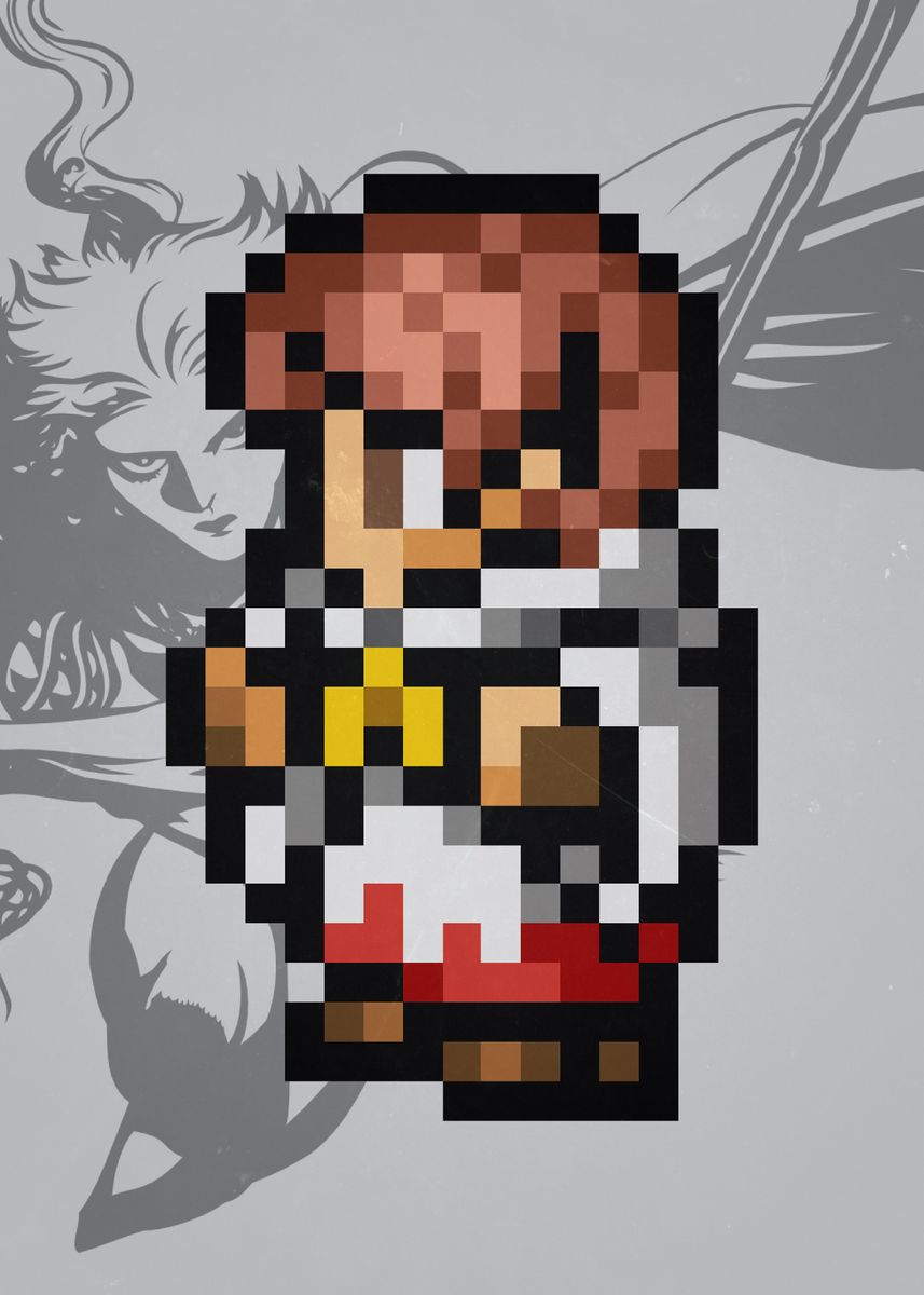 'FF III Arc Pixel Sprite' Poster, picture, metal print, paint by Ze ...
