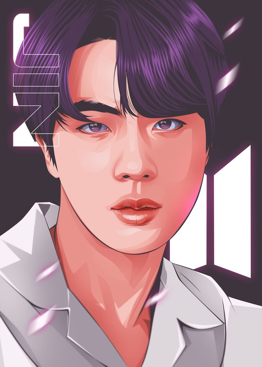 'Jin' Poster, picture, metal print, paint by Naui Art | Displate