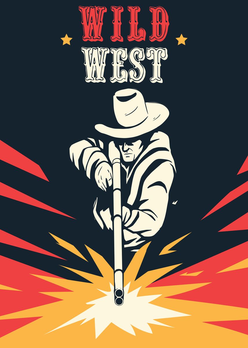 'Wild West' Poster, picture, metal print, paint by StonerPlates | Displate