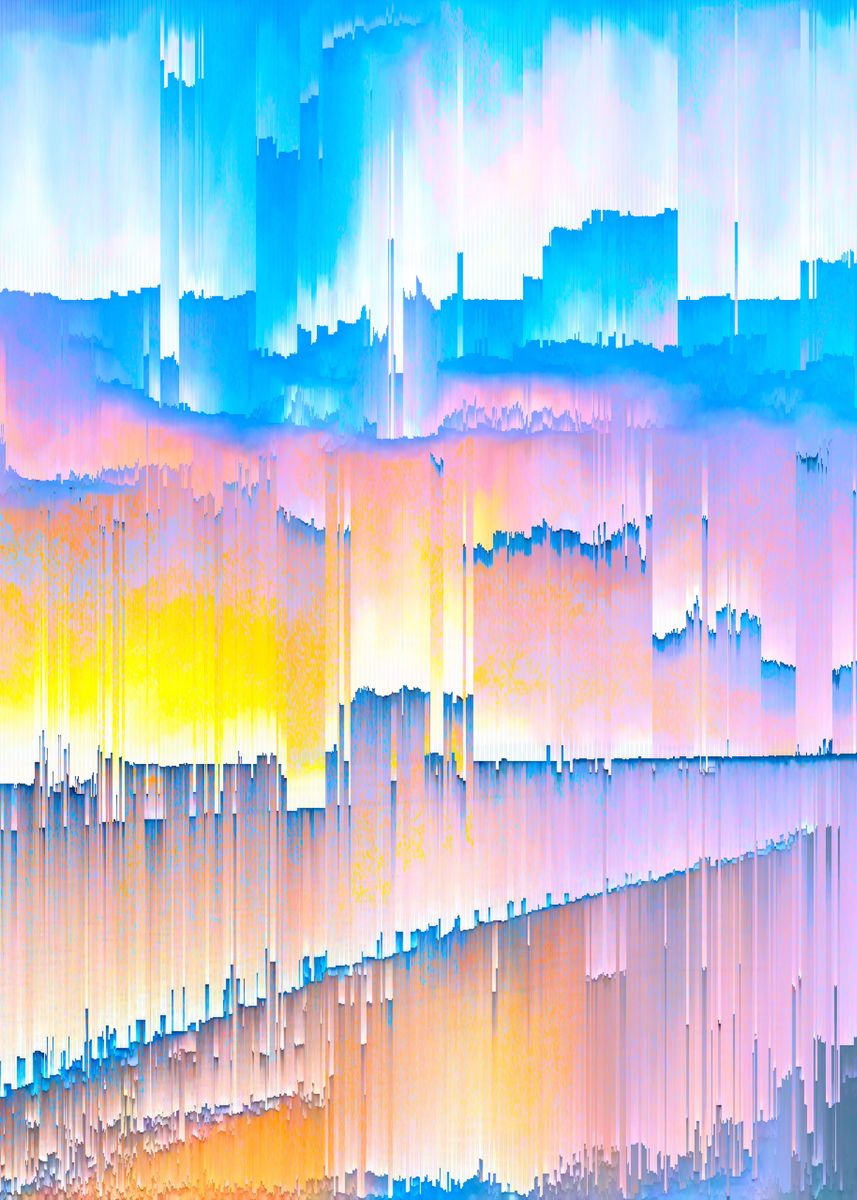 'Glitch Art 54' Poster, picture, metal print, paint by 1x Merch | Displate