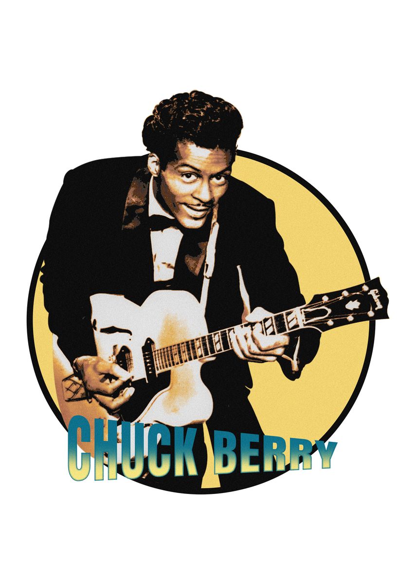 'Chuck Berry' Poster, picture, metal print, paint by Ademba Boy | Displate