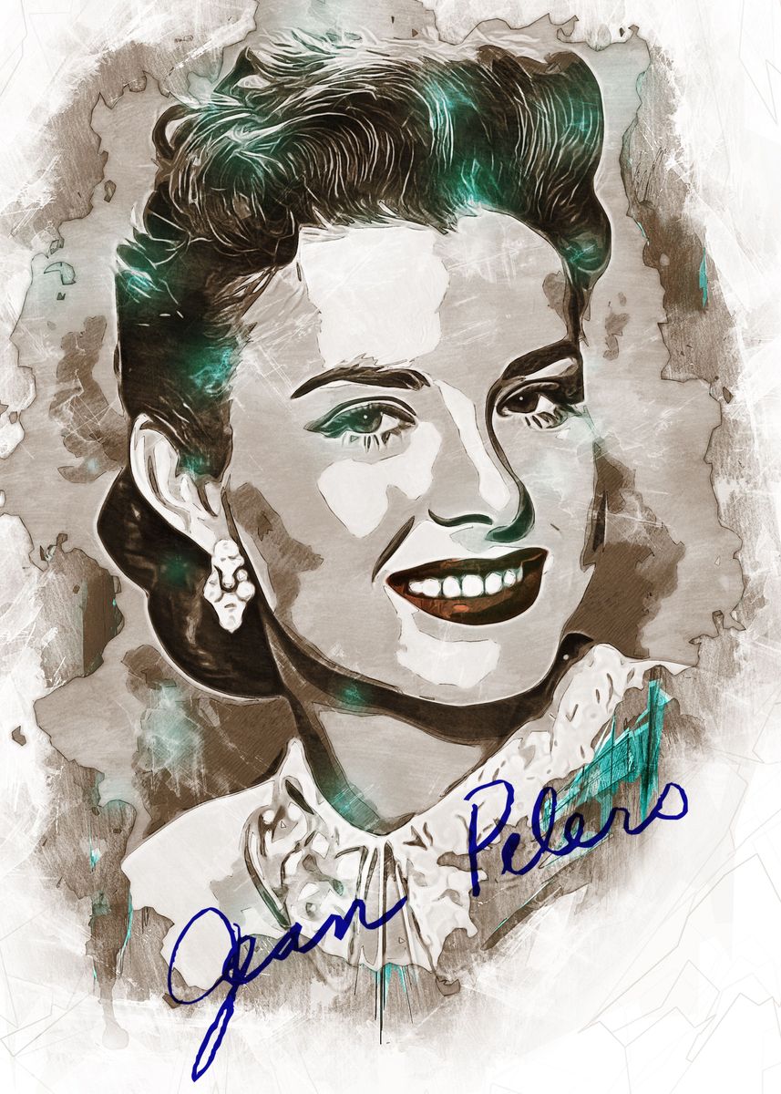 'Jean Peters' Poster by Petra Rommelfanger | Displate