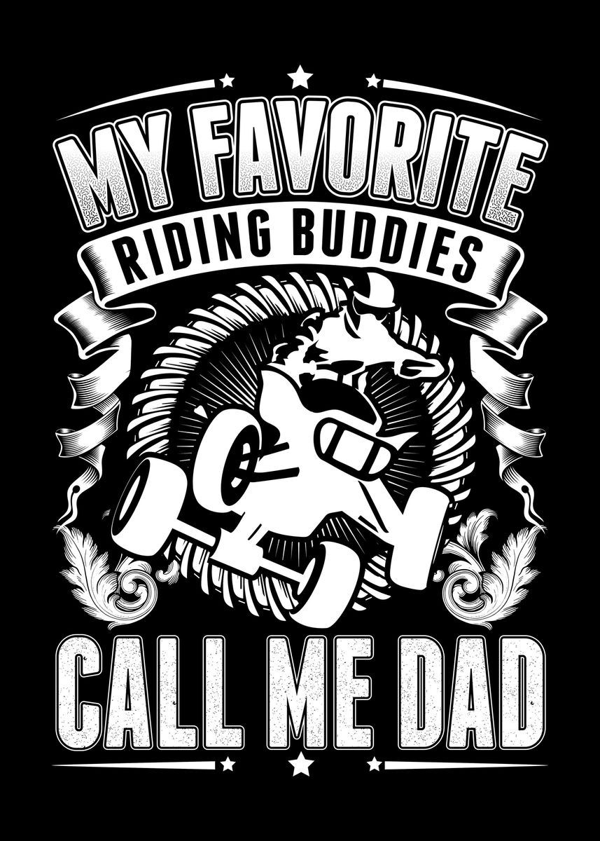 'Atv Dad Quadbike 4x4 Quad' Poster, picture, metal print, paint by ...