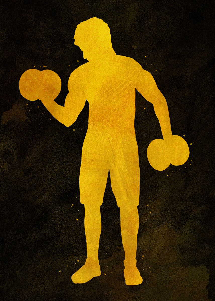 'Gym fitness male' Poster by Yahya Art | Displate