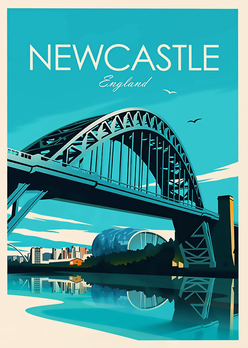 'Newcastle' Poster, picture, metal print, paint by Nature Team | Displate