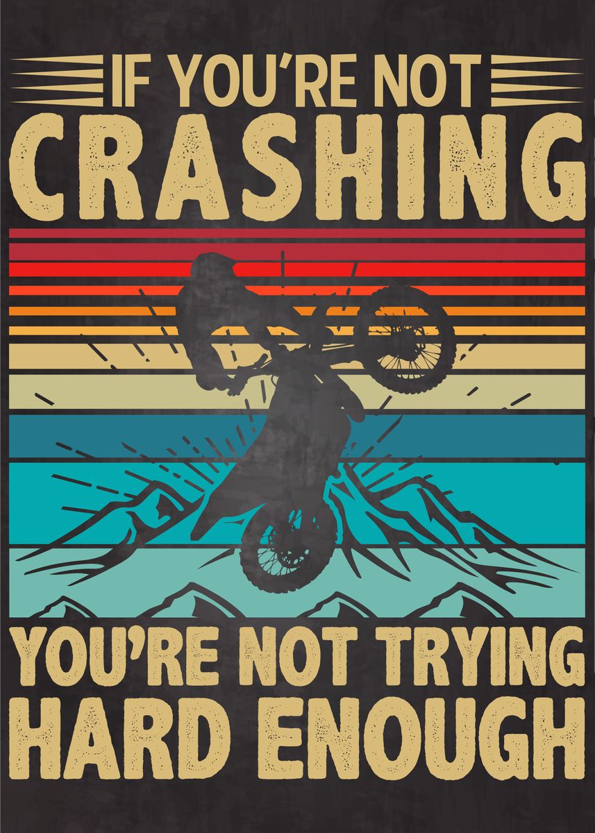 'Crashing Dirt Bike' Poster by StonerPlates | Displate