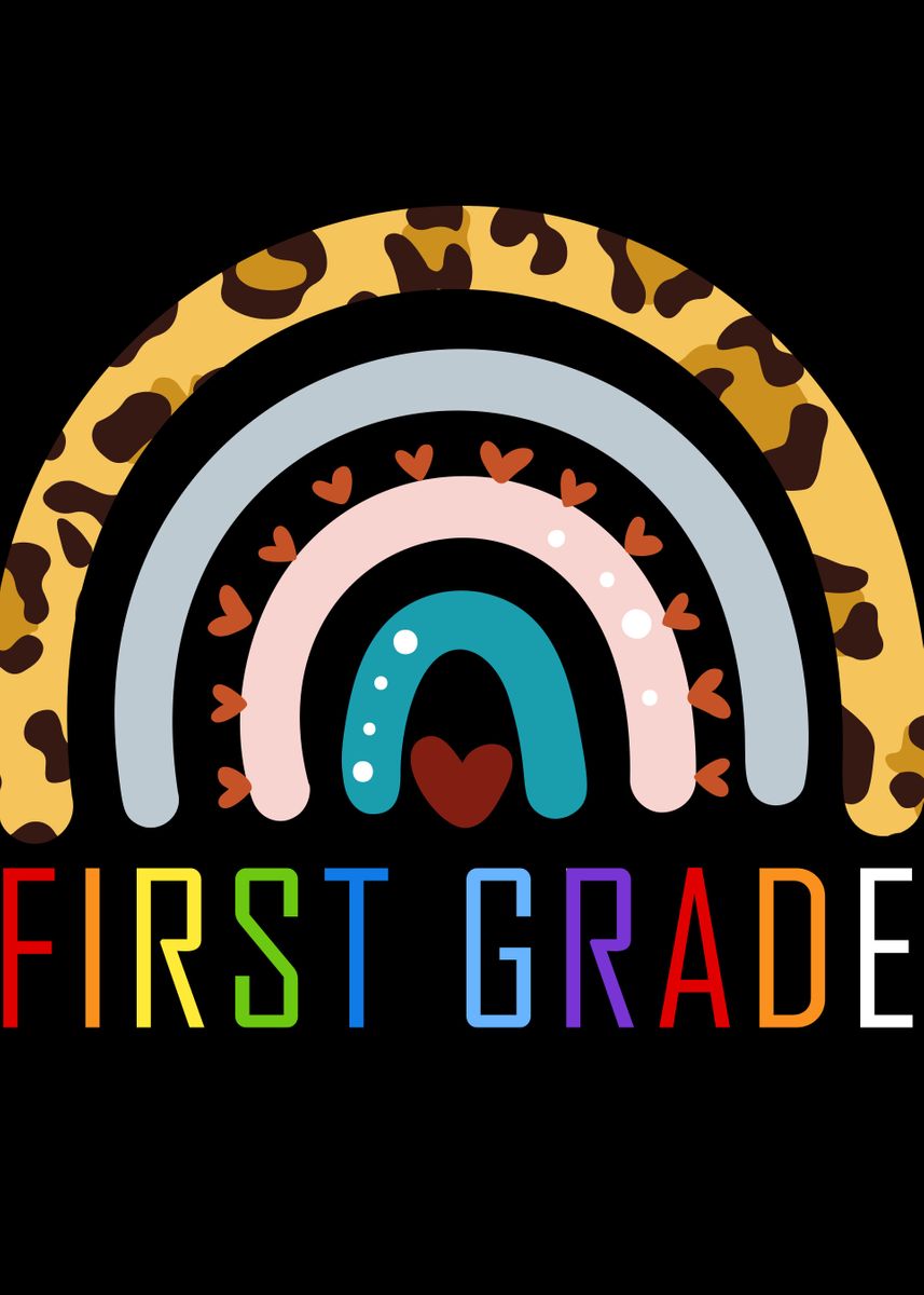 '1 grade back to school' Poster, picture, metal print, paint by Peter ...