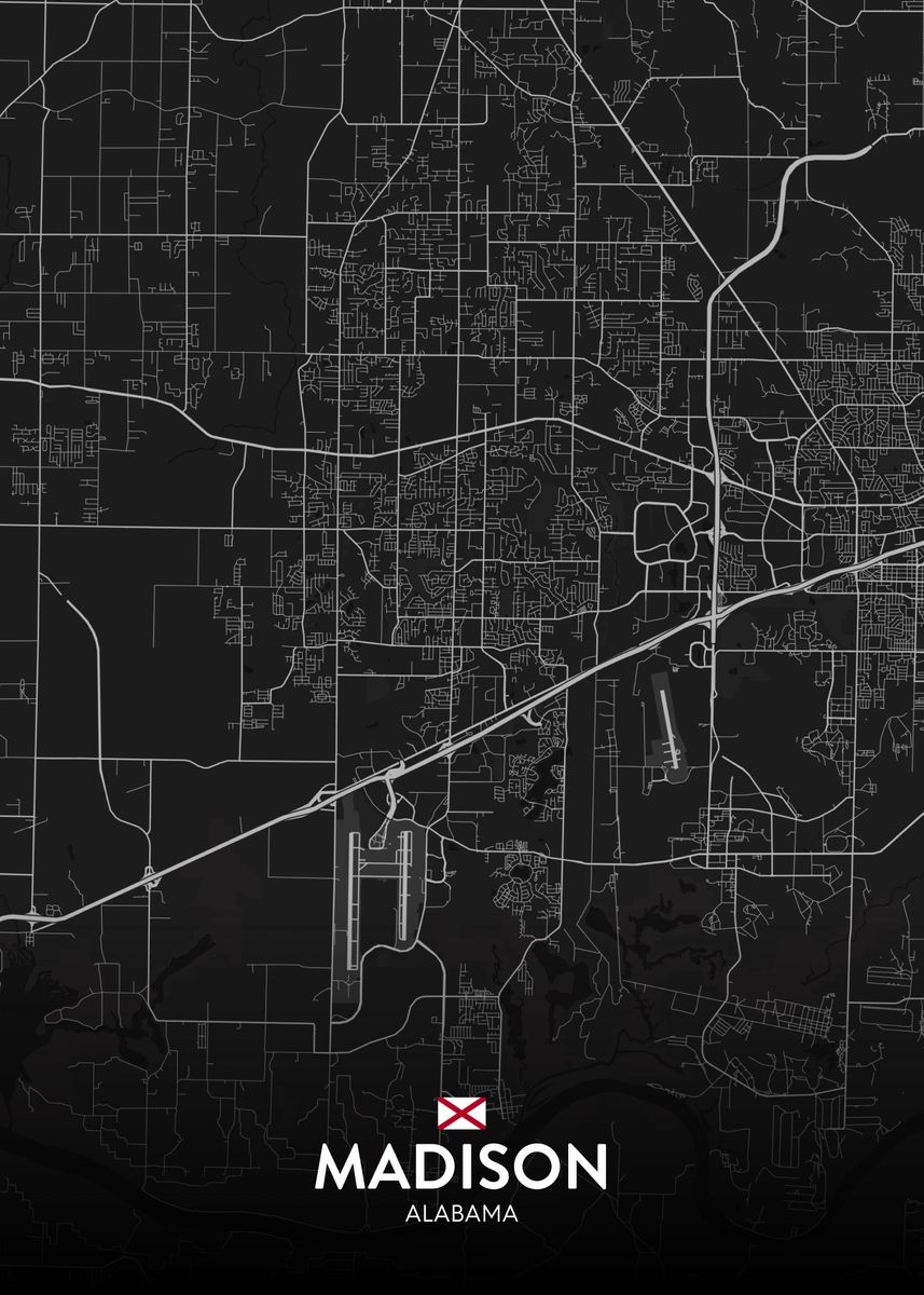 'Madison AL' Poster, picture, metal print, paint by IMR Designs | Displate