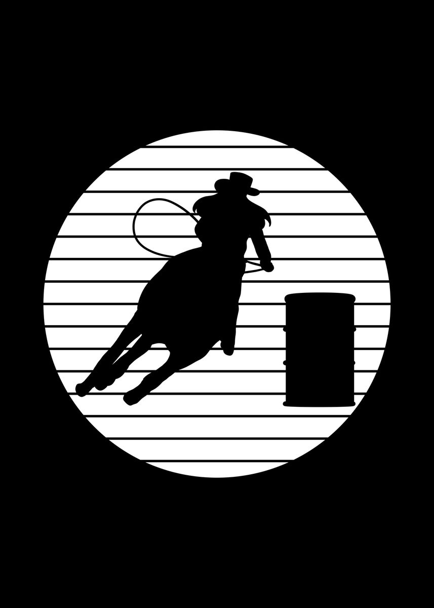 'Barrel Racing' Poster by Mealla | Displate