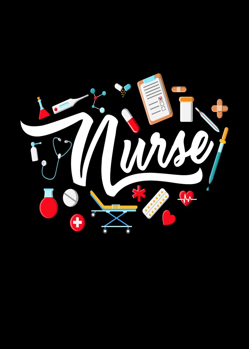 'Nurse' Poster, picture, metal print, paint by Mooon | Displate
