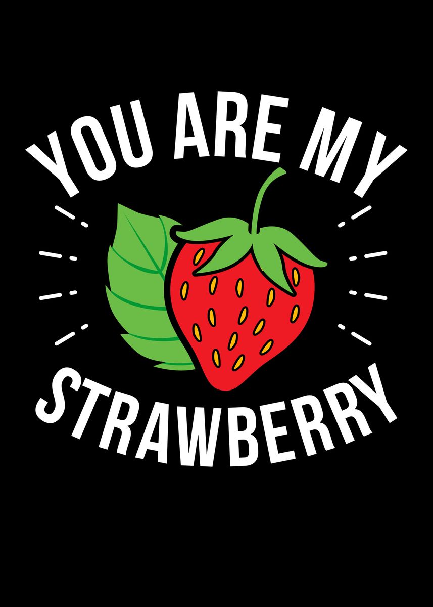 'strawberry' Poster by Hexor | Displate