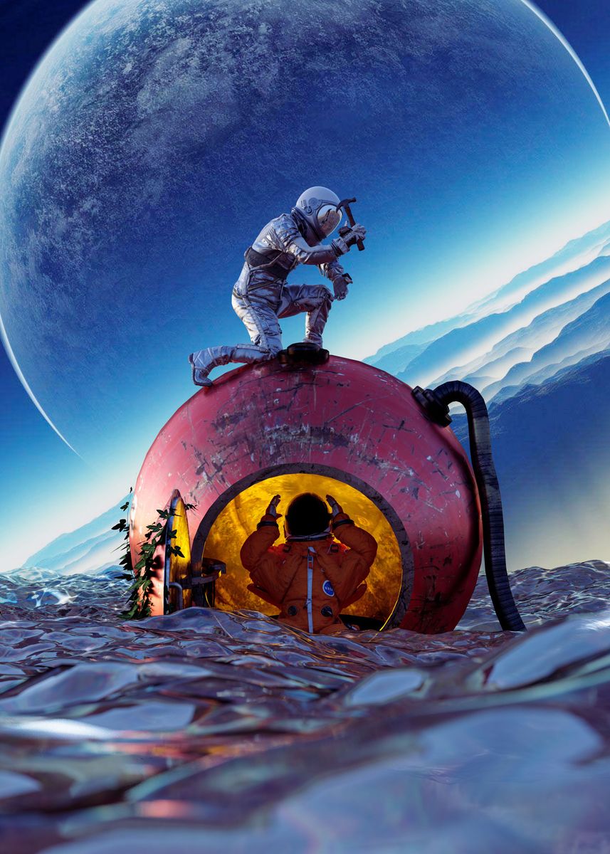 'WAIT BRO I FIX IT' Poster, picture, metal print, paint by bevisualz ...