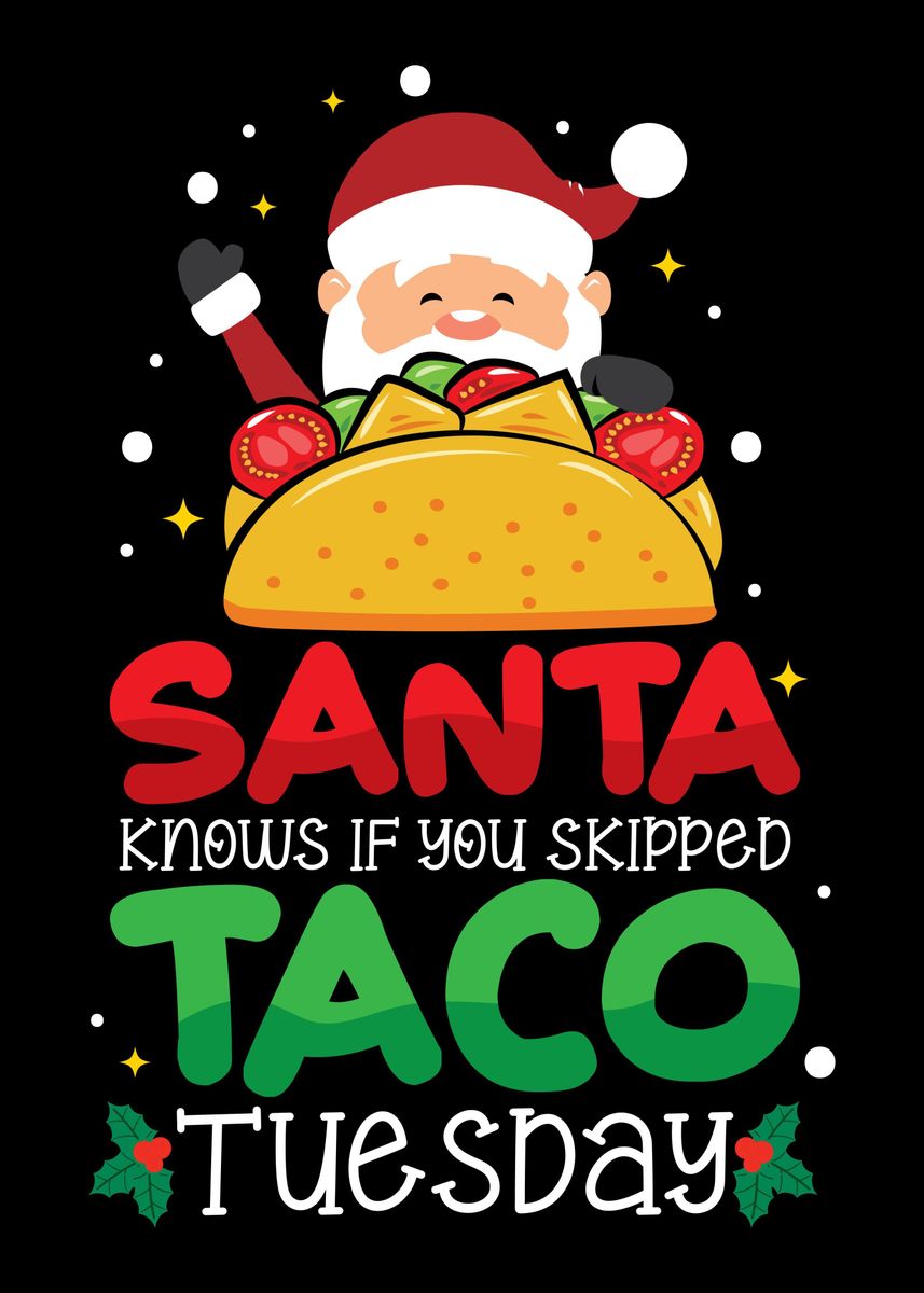 'Merry Tacomas Christmas' Poster, picture, metal print, paint by ...