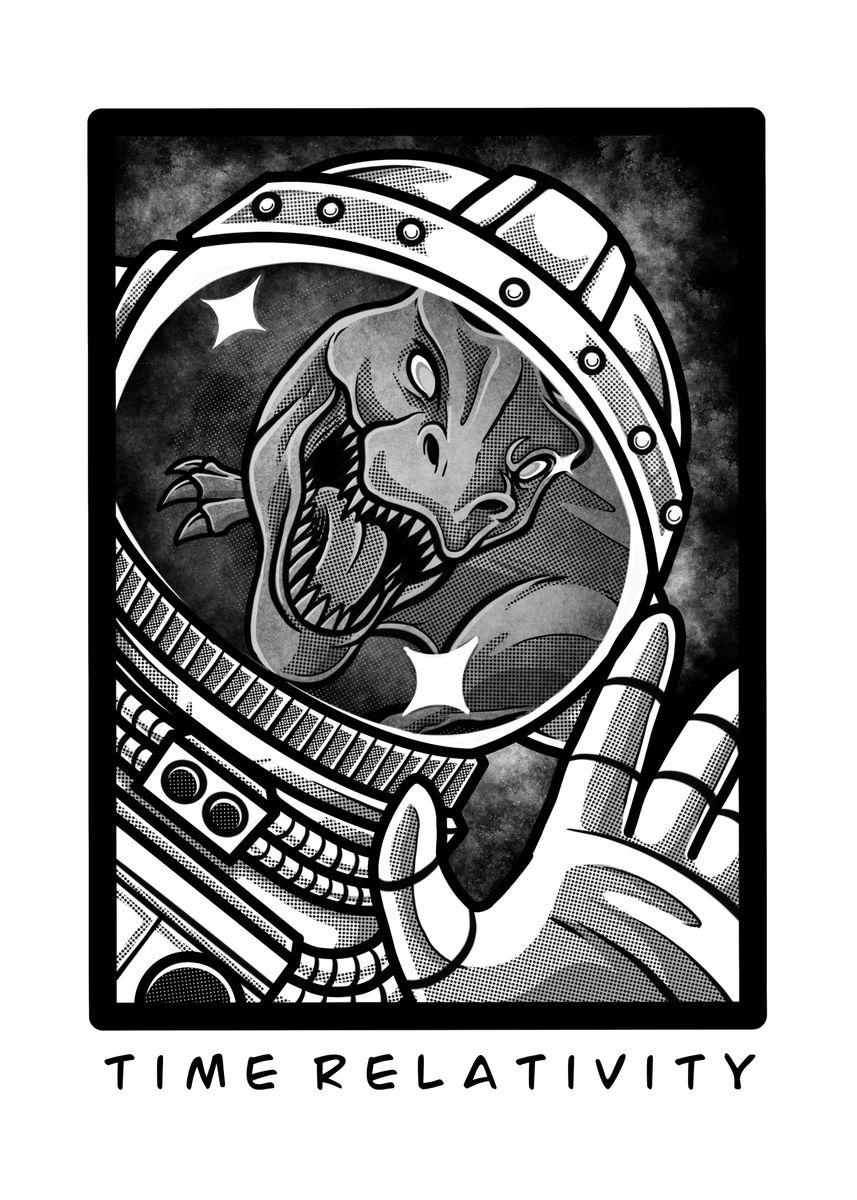 'Dinosaur Astronaut' Poster, picture, metal print, paint by Abiyyu ...