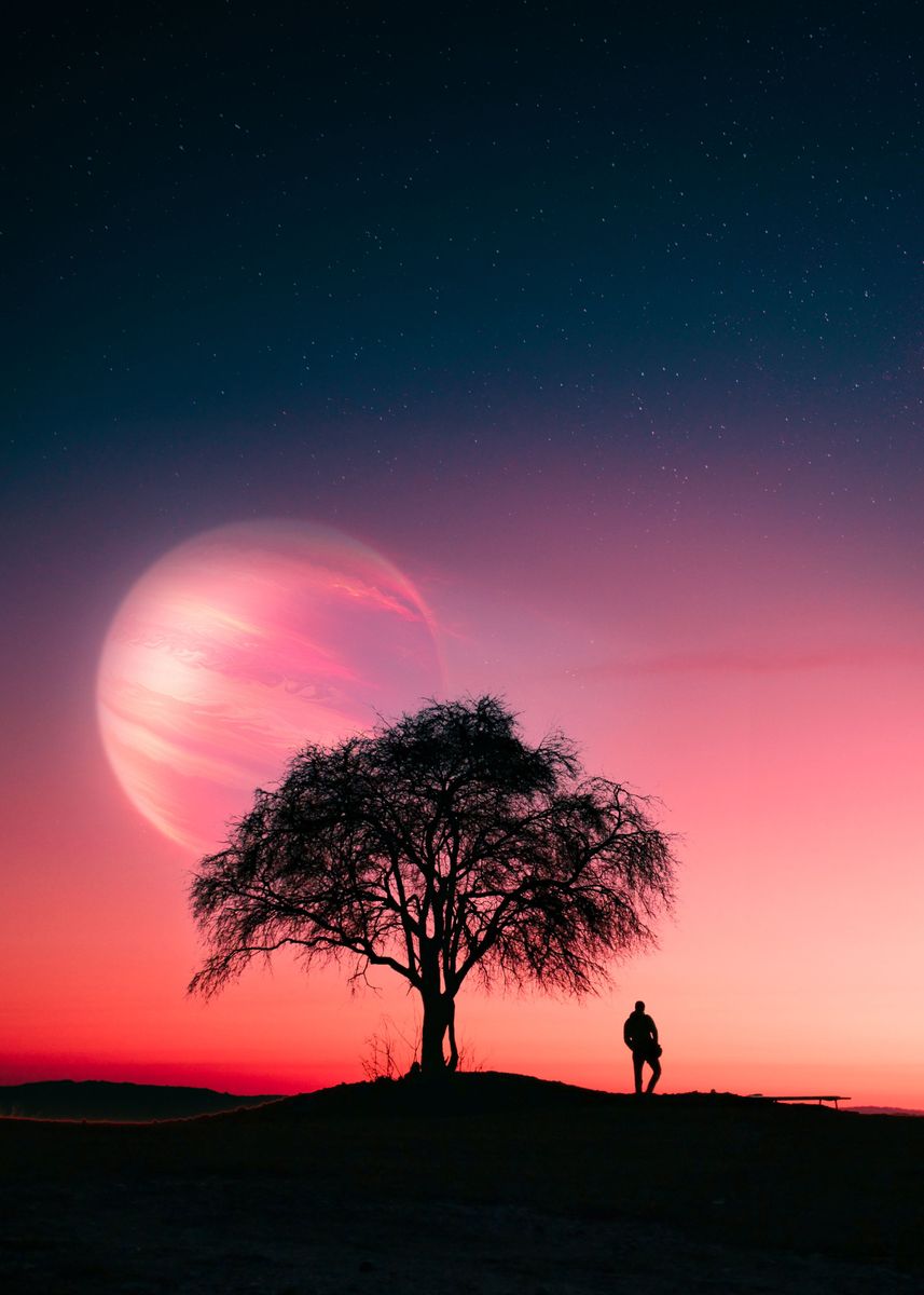 'Space Tree ' Poster by Shaheen Khan | Displate