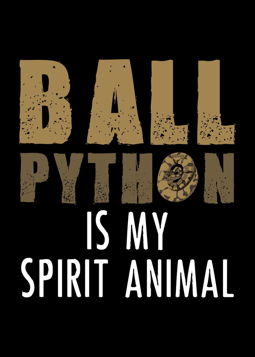 'Ball Python Joke Snake' Poster, picture, metal print, paint by ...
