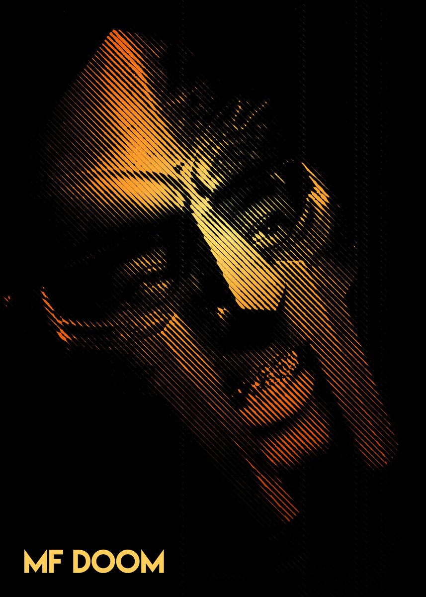 'MF Doom Rapper Hip Hop' Poster, picture, metal print, paint by louis ...
