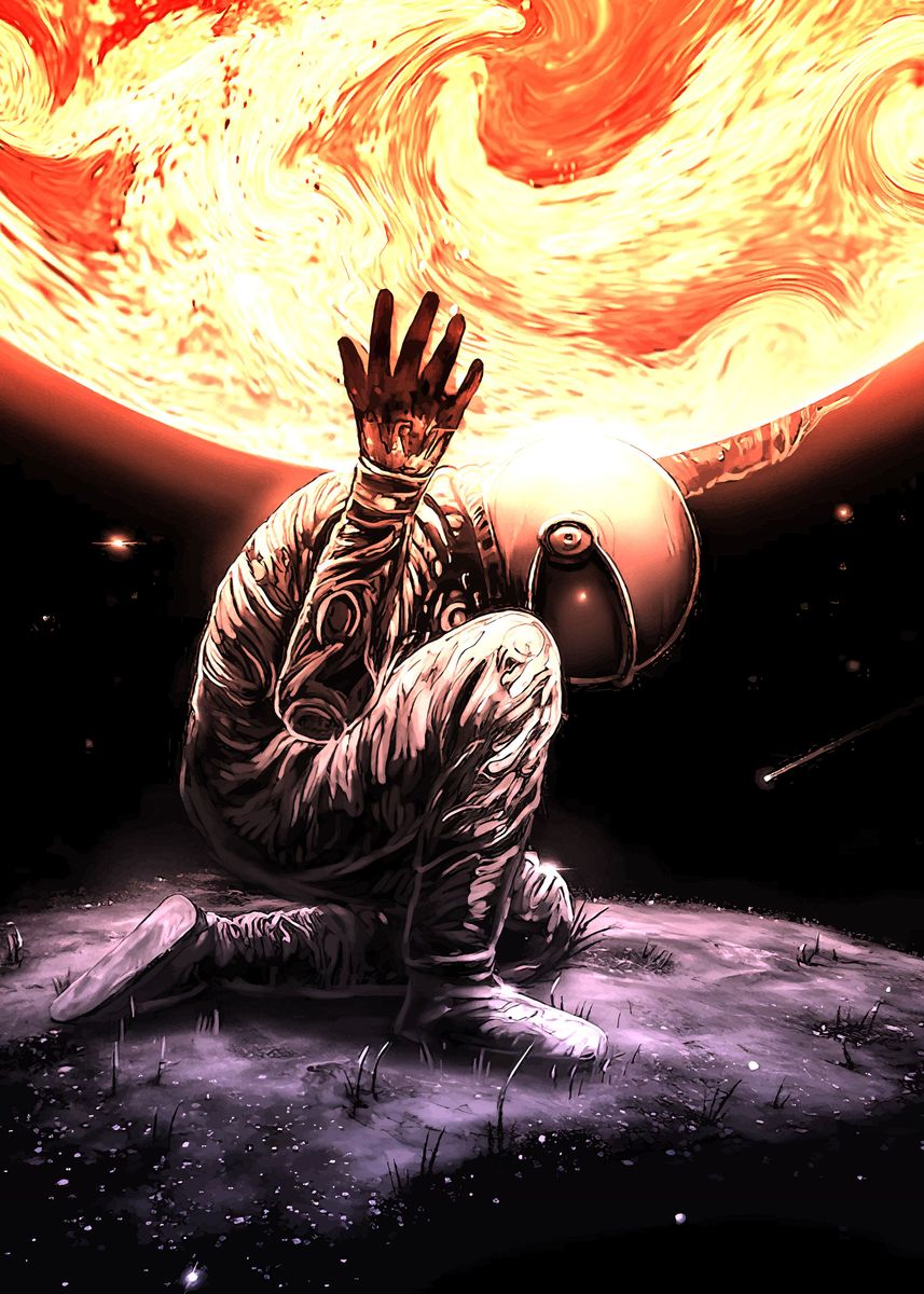 'Space 69' Poster, picture, metal print, paint by Sioux Islean | Displate