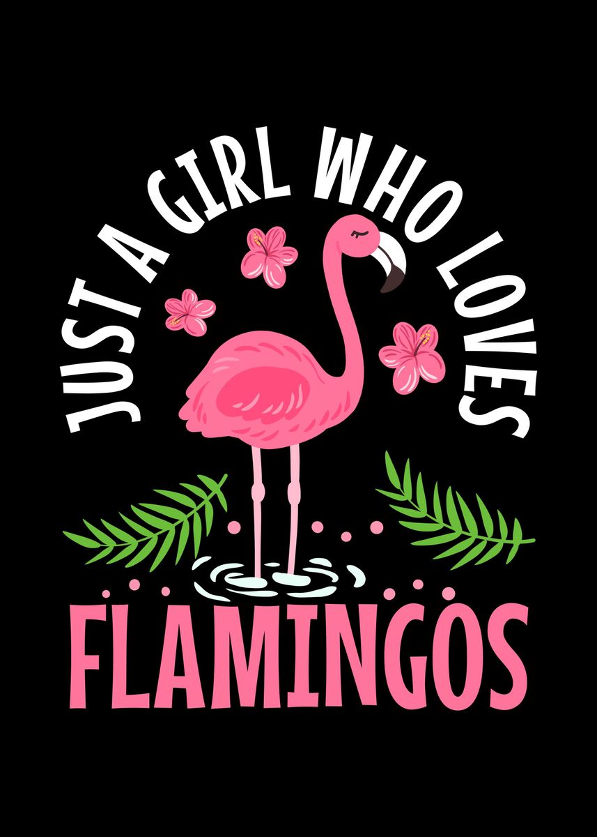 'Flamingos Flamingo Lover' Poster, picture, metal print, paint by Mealla | Displate
