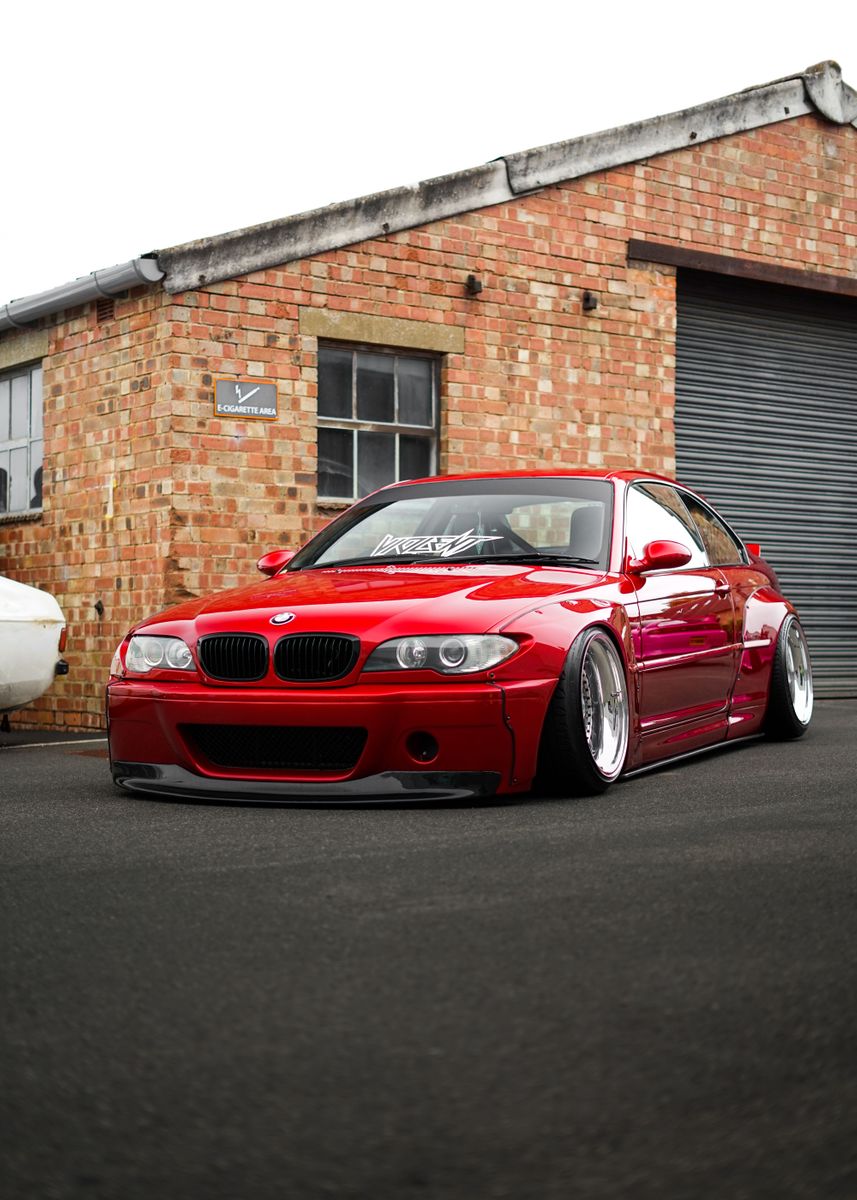 'Cherry Pandem BMW E46' Poster, picture, metal print, paint by ...
