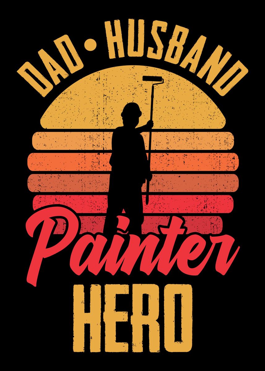 'Painter' Poster, picture, metal print, paint by BobbyBubble | Displate