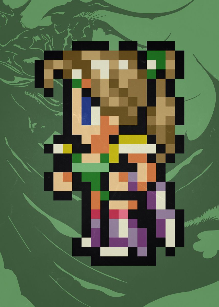 'FF IV Rosa Pixel Sprite' Poster by Ze Wiss | Displate