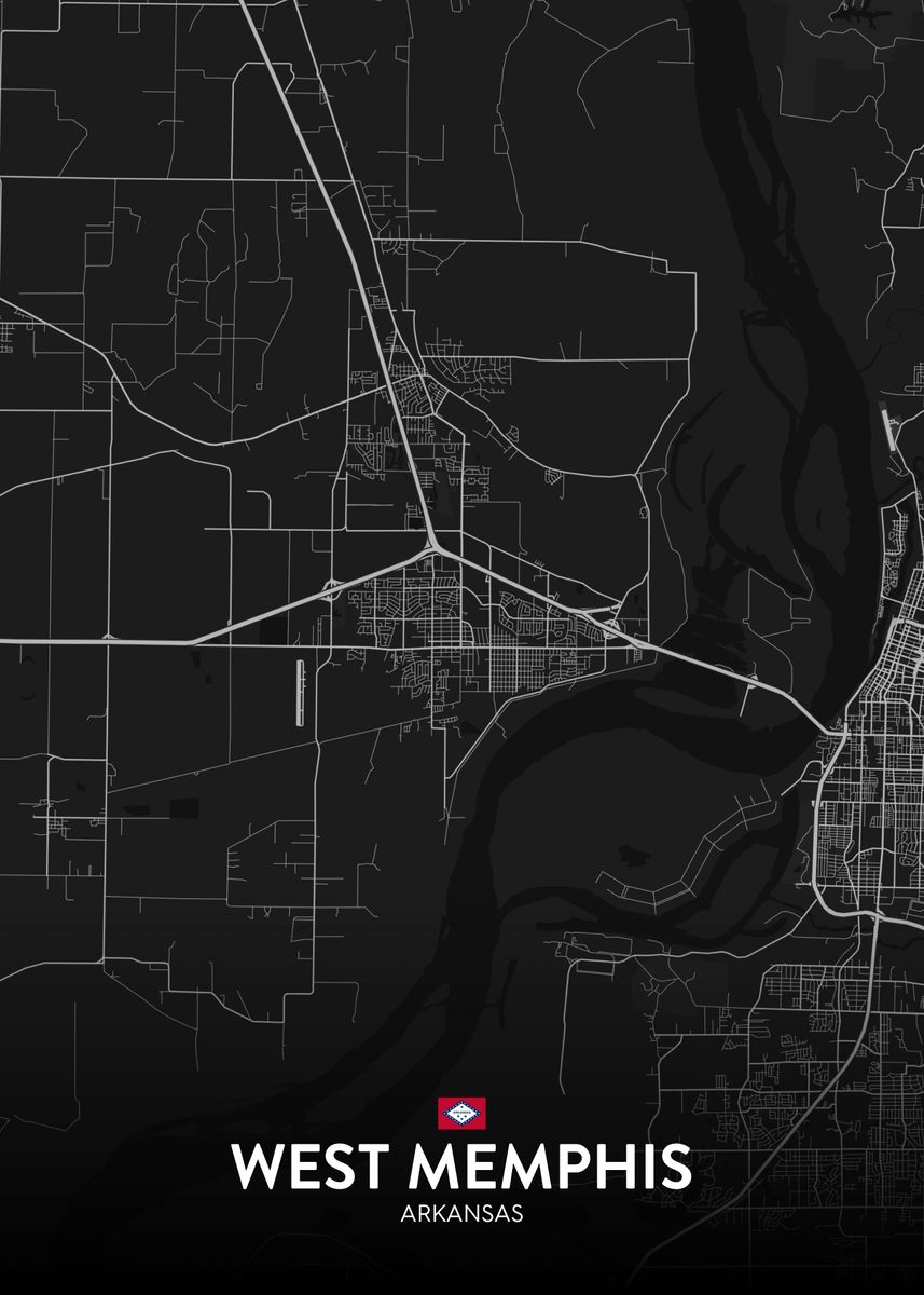 'West Memphis AR' Poster, picture, metal print, paint by IMR Designs ...