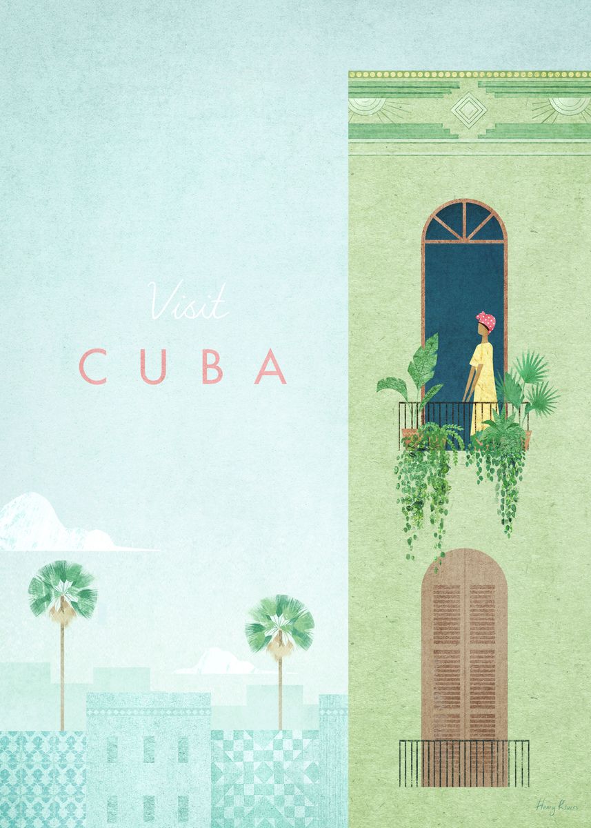 'Cuba' Poster, picture, metal print, paint by Henry Rivers | Displate
