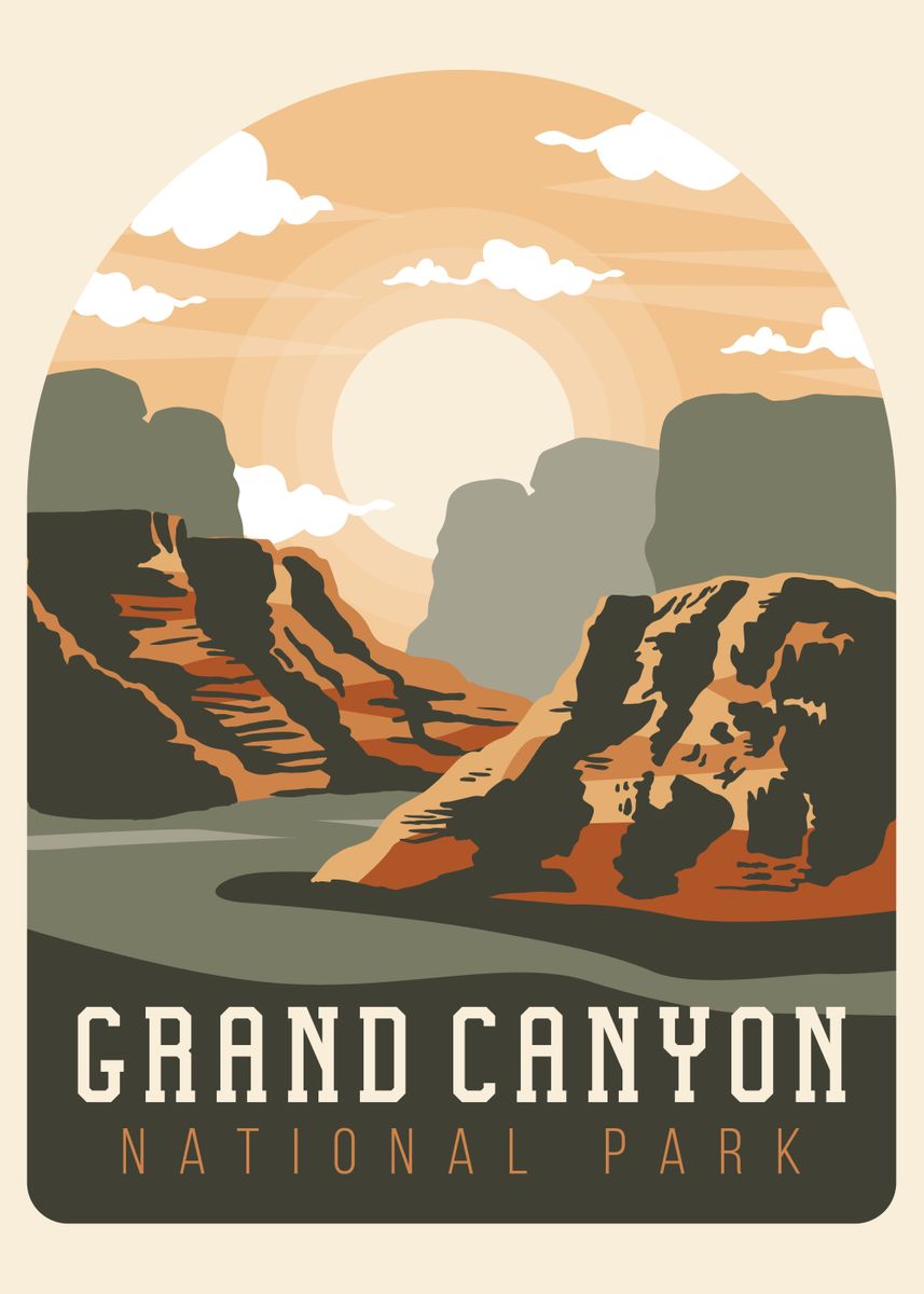 'Grand Canyon National Park' Poster, picture, metal print, paint by Sam ...