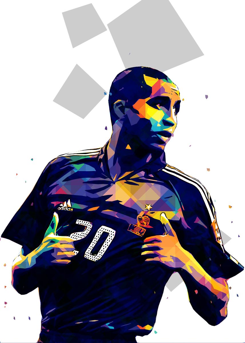 'David Trezuguet' Poster, picture, metal print, paint by RobertHall ...