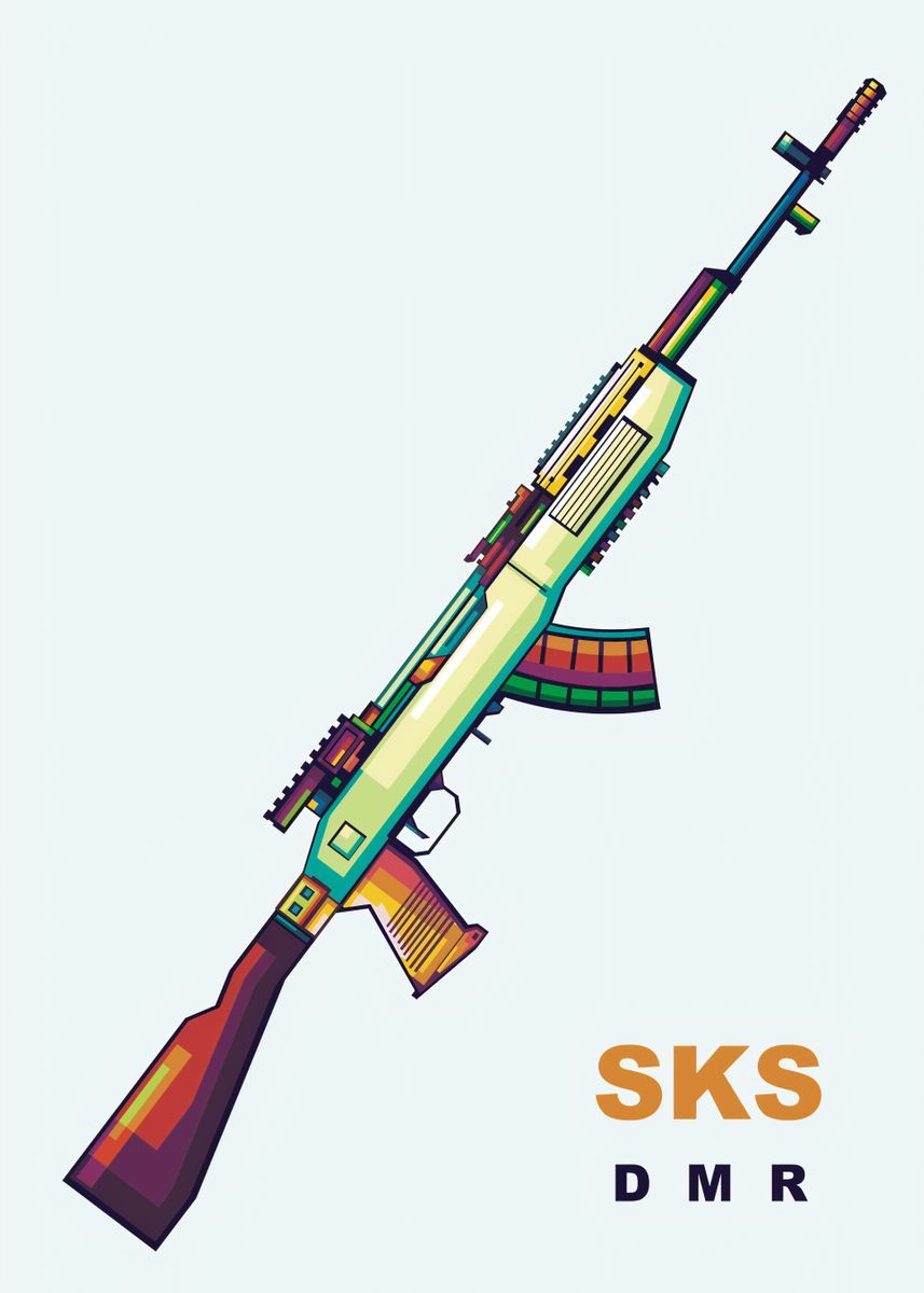 'SKS ' Poster, picture, metal print, paint by CharlesHaydenHCTZ | Displate