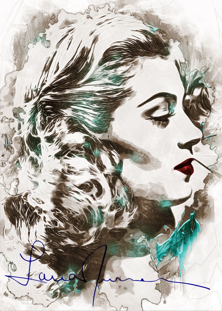 'Lana Turner' Poster, picture, metal print, paint by Petra Rommelfanger ...