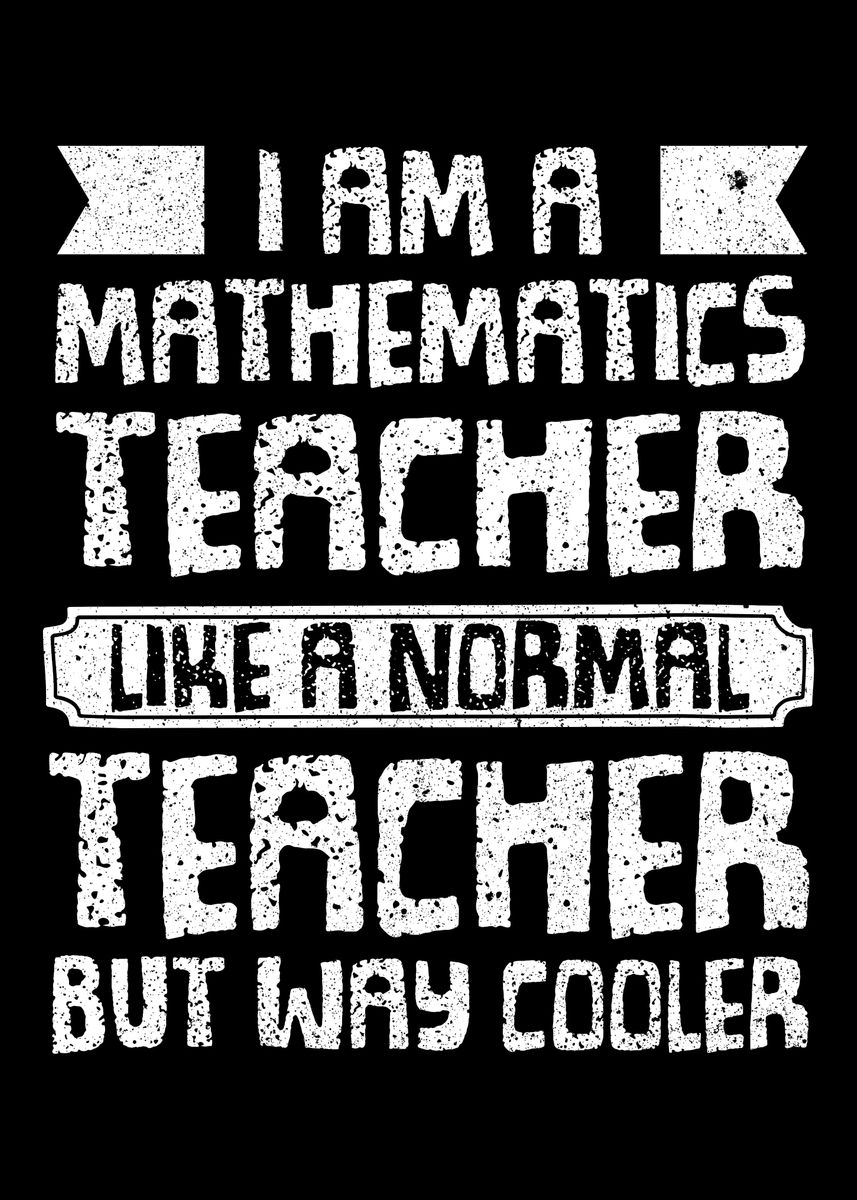 'Math Teacher Educator' Poster by CrazySquirrel | Displate