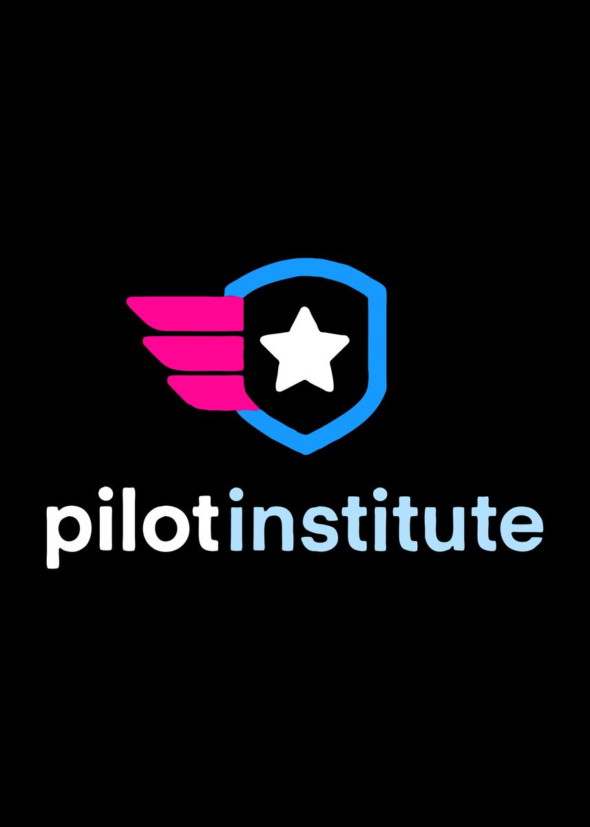 'pilot institute logo' Poster, picture, metal print, paint by starborn ...