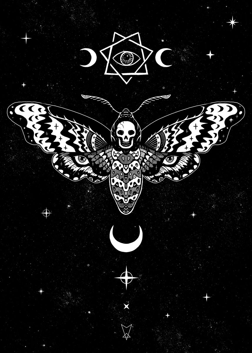 'Space Moth' Poster, picture, metal print, paint by Dalibor Novak ...