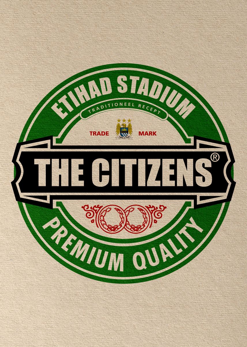 'Manchester City Beer' Poster, picture, metal print, paint by ...