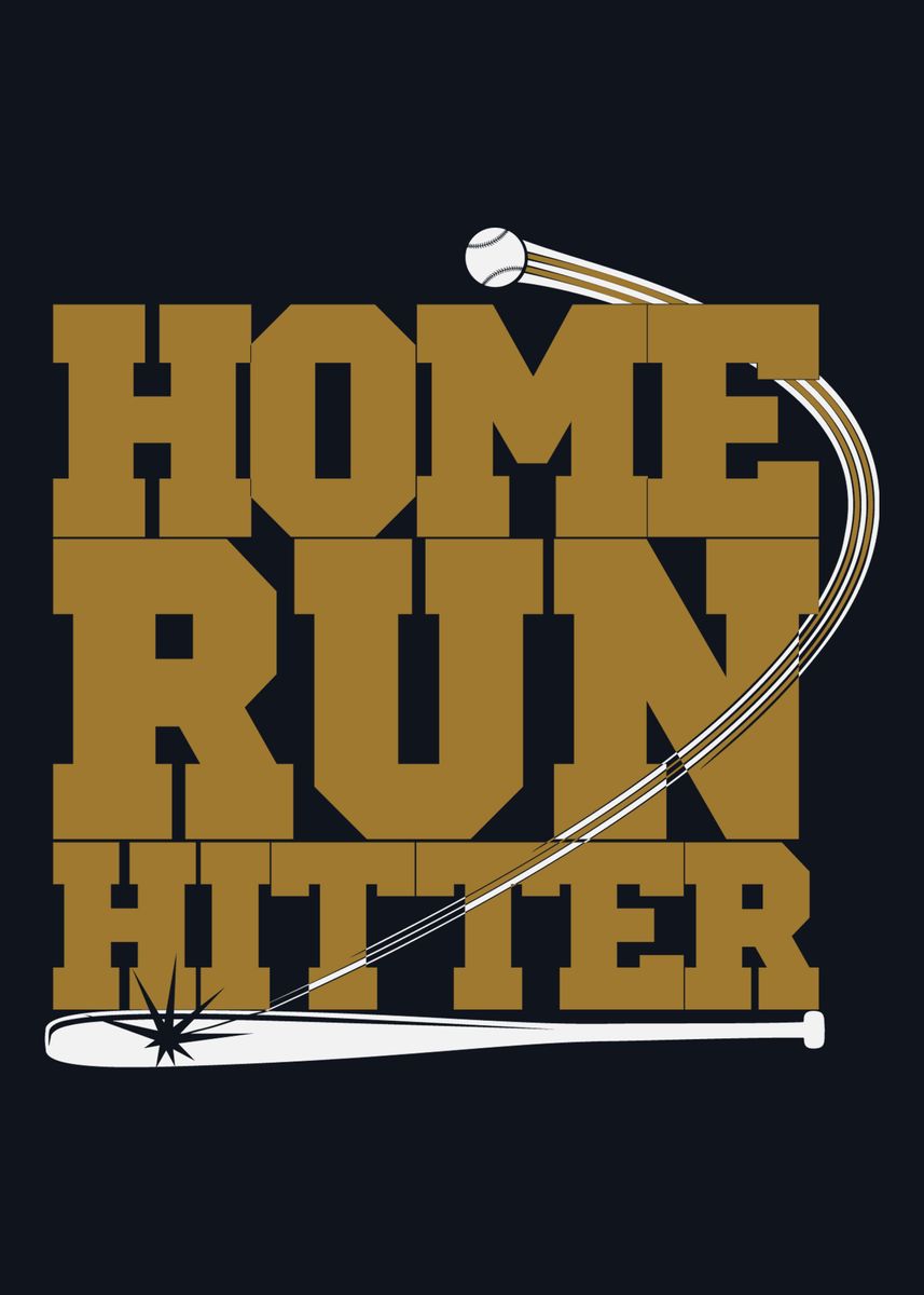'home run hitter' Poster, picture, metal print, paint by Muhammad Anas ...