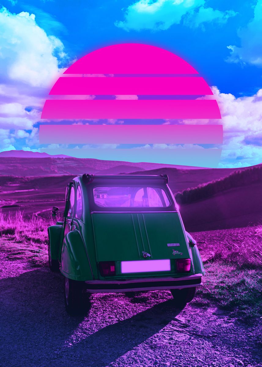 'retro Van nature' Poster by Infinix Art | Displate