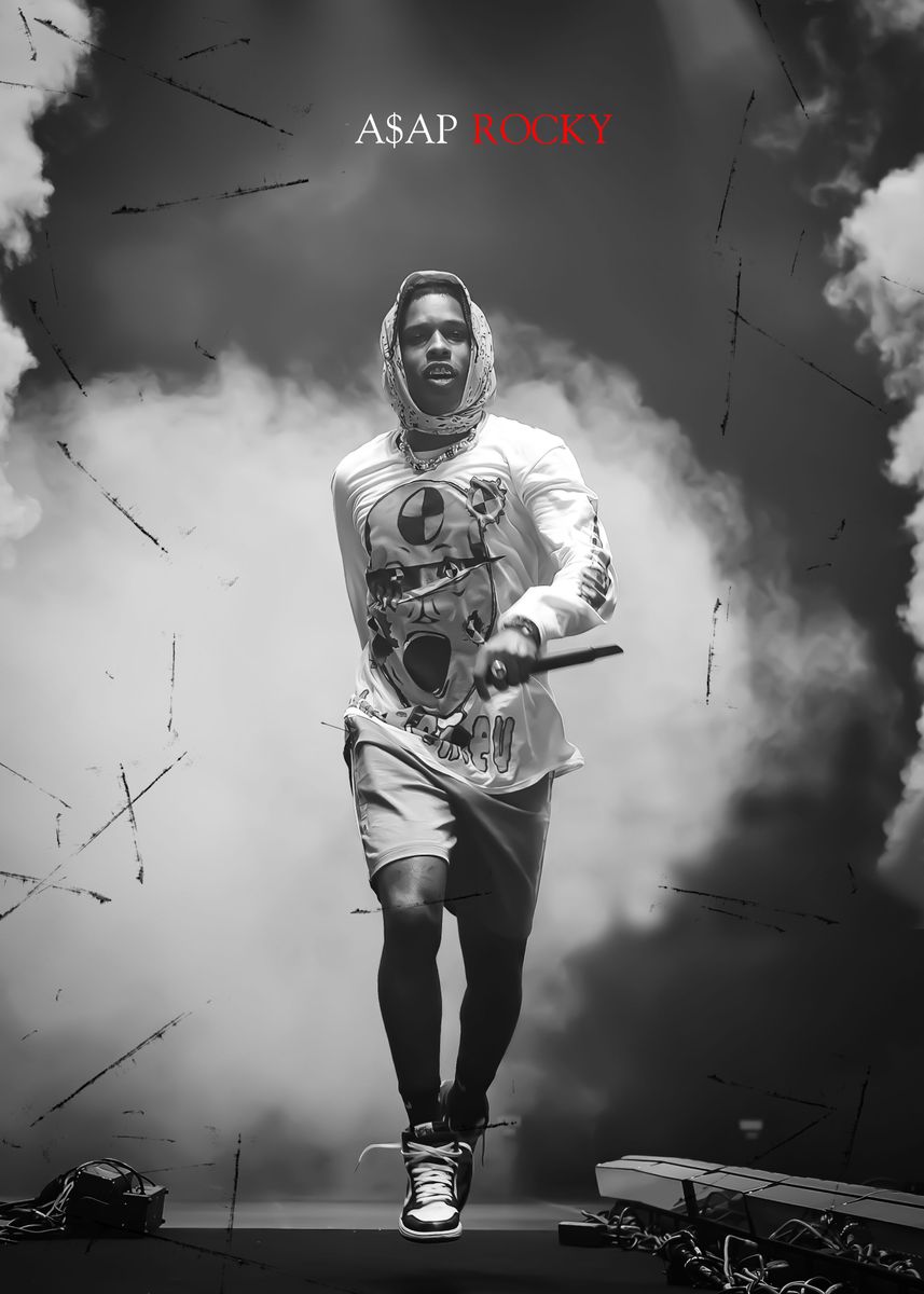 'ASAP ROCKY' Poster, picture, metal print, paint by HANA STUDIO | Displate