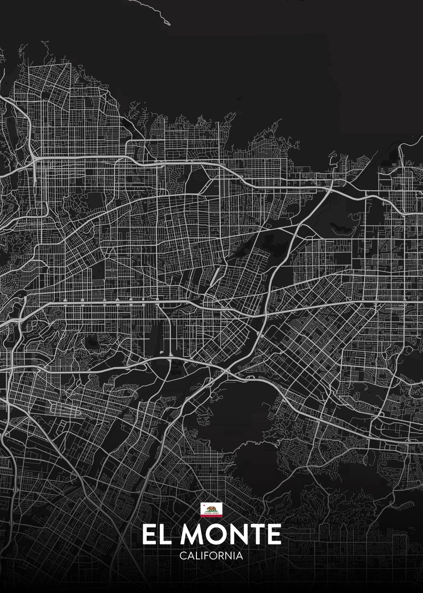 'El Monte CA' Poster, picture, metal print, paint by IMR Designs | Displate