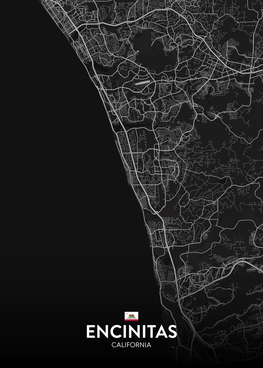 'Encinitas CA' Poster, picture, metal print, paint by IMR Designs ...