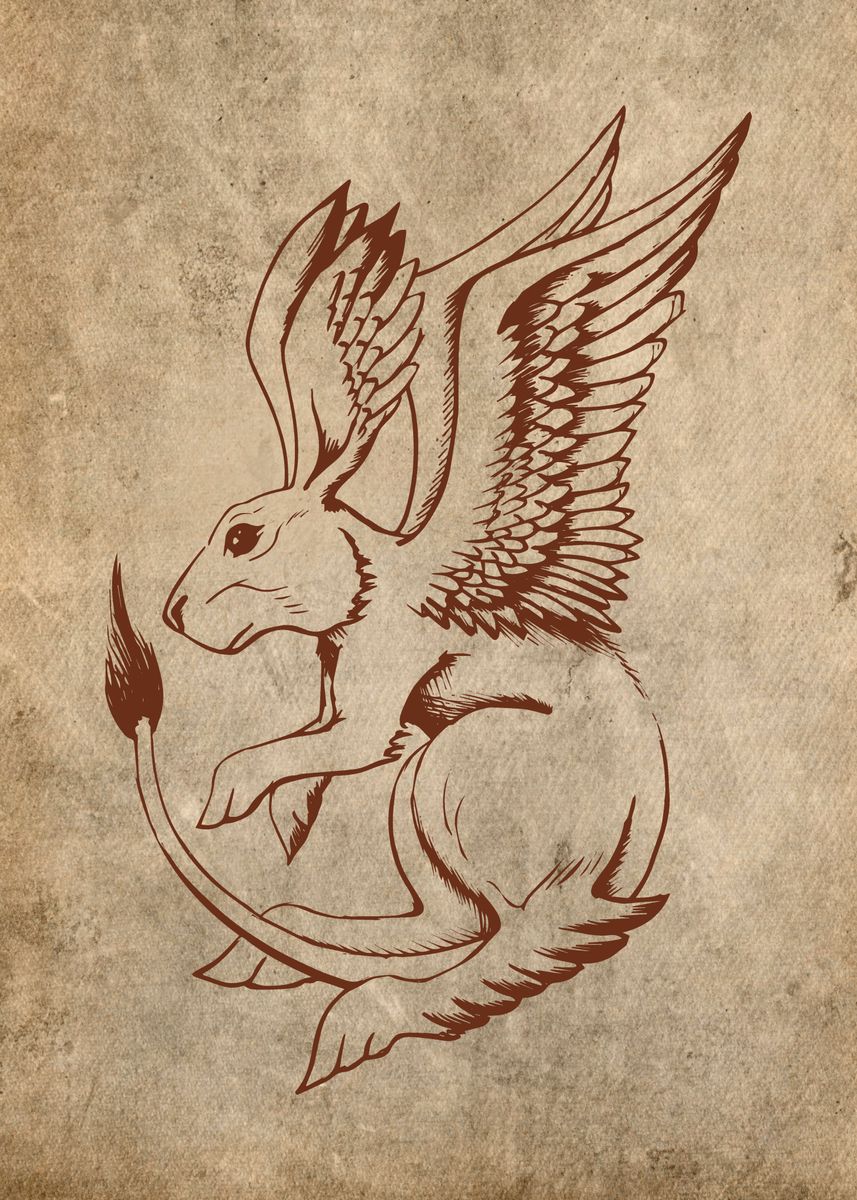 'Fantasy Rabbit' Poster by Design Droplet | Displate