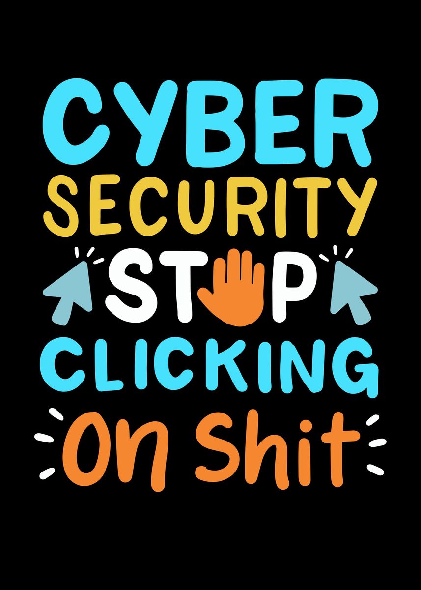 'Cybersecurity Stop' Poster by Uwe Seibert | Displate